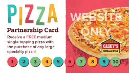 Fundraising Pizza Partnership Cards | Casey's